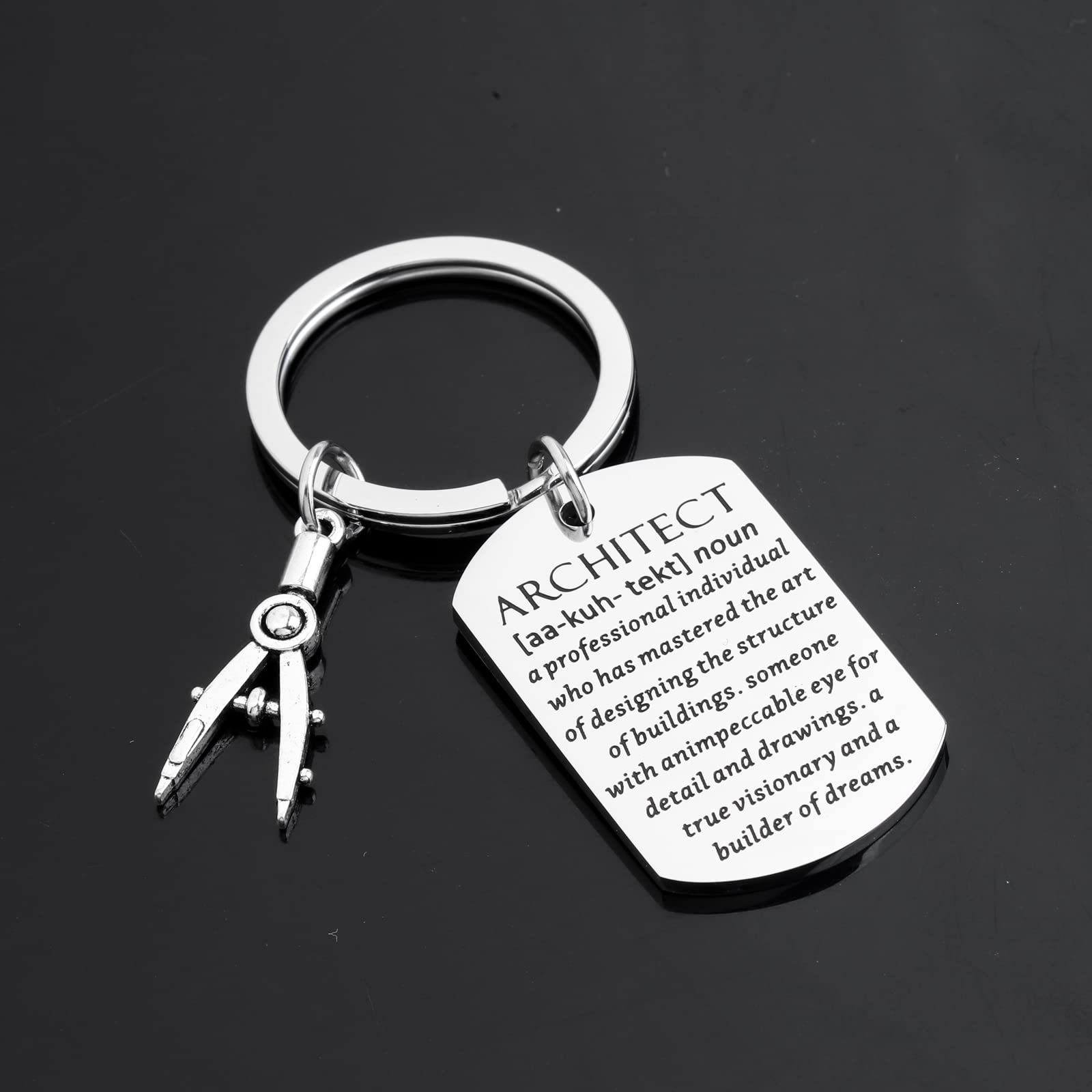 FAADBUK Architect Keychain Architecture Gift Engineer Graduation Gift Appreciation Keychain for Architect Engineers (Architect Keychain)