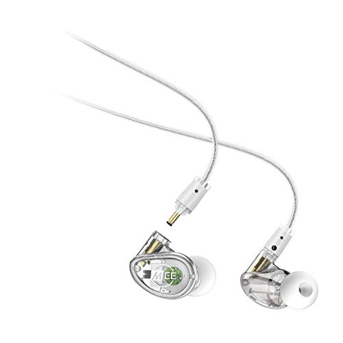 MEE Professional MX1 PRO Advanced Dynamic Driver Musician's In Ear Monitor Headphones with Balanced Sound; Noise Isolating Earbuds Earphones w/ Memory Wire, Optional Customization & Detachable Cables
