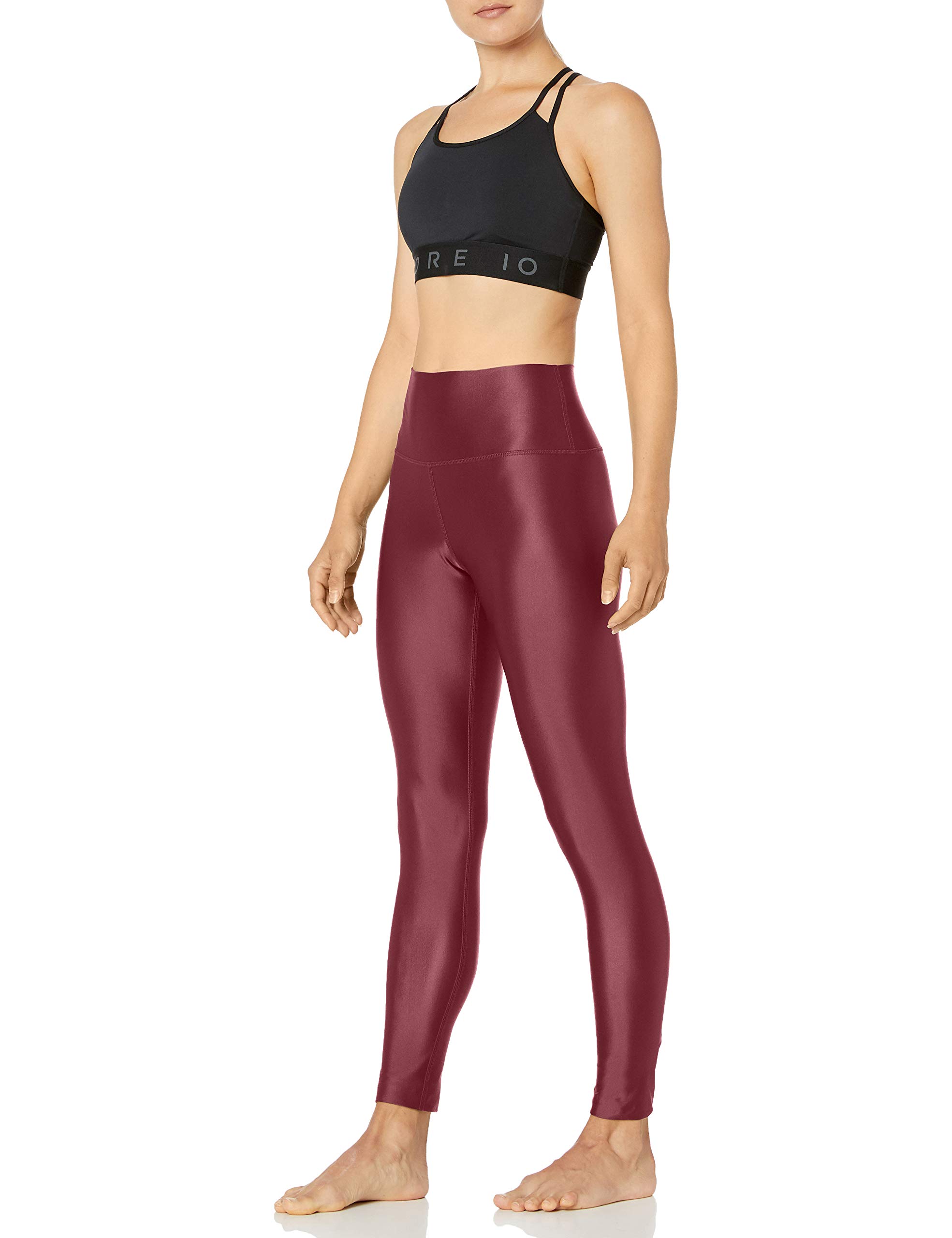 Core 10 Women's Standard Icon Series Liquid Shine High Waist Yoga Legging – 27 Merlot, X-Large