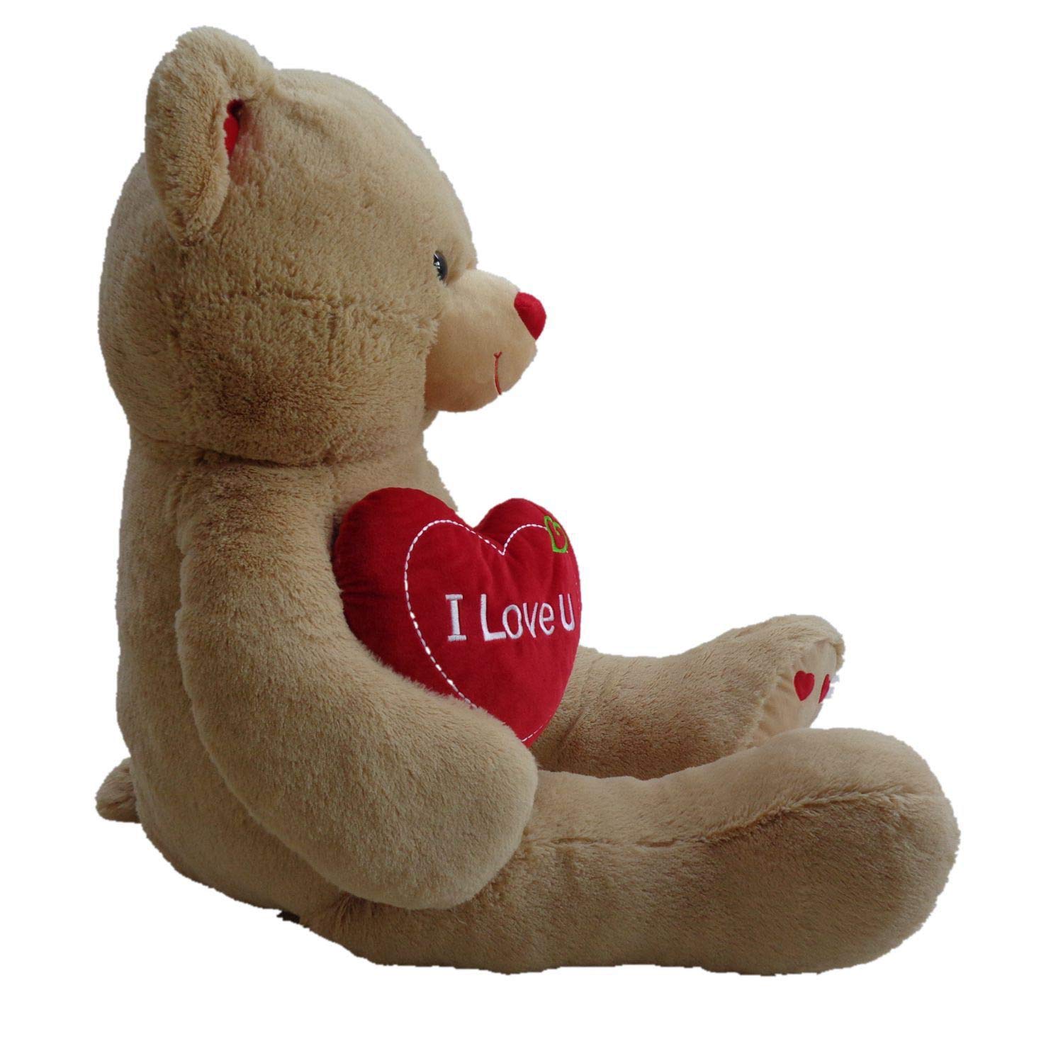 Pioupiou Jumbo 48" Plush Teddy Bear with I Love You Heart (Birthdays, Holidays, Engagements, Mother's Day, Sweetest Day)