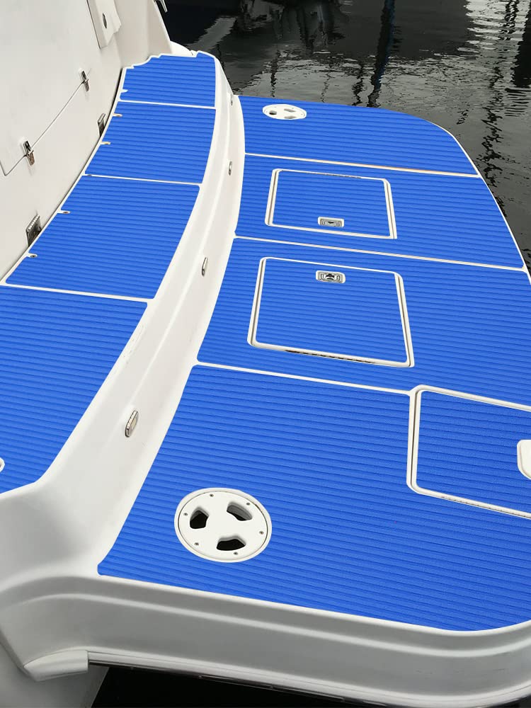 DIY Universal Non-Slip Traction Pad with 3M Adhesive - 47.2in x21.6in Soft EVA Foam Decking Sheet for Surfboard Skid Pad, Boat, SUP Paddle Board, Kayak Seat, Golf Cart, RV Flooring, Steps