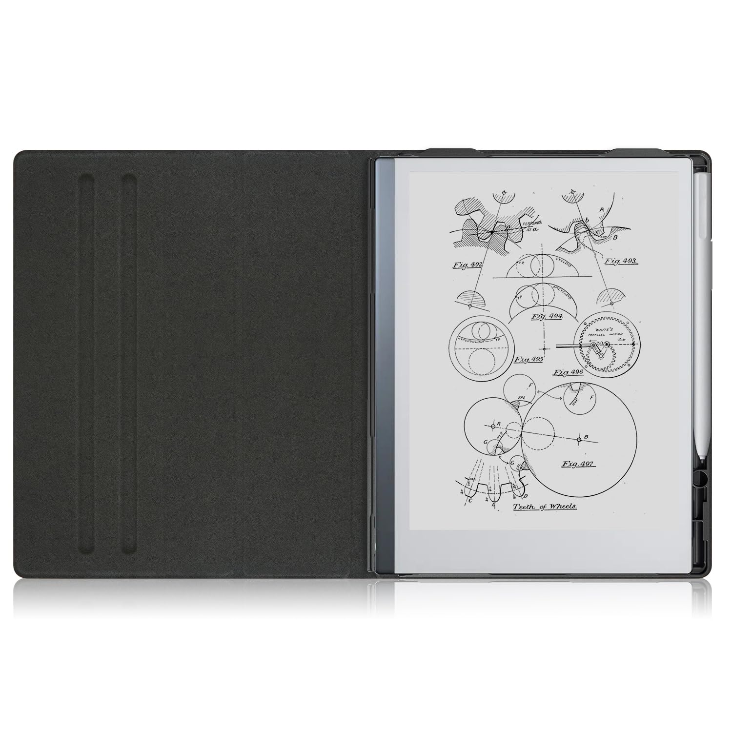 DINGGUAGUA Case for Remarkable 2 Paper Tablet with Pen Holder for Remarkable2 10.3" 2020 Release, Hard Back Shell Protective Book Folio Cover,Black