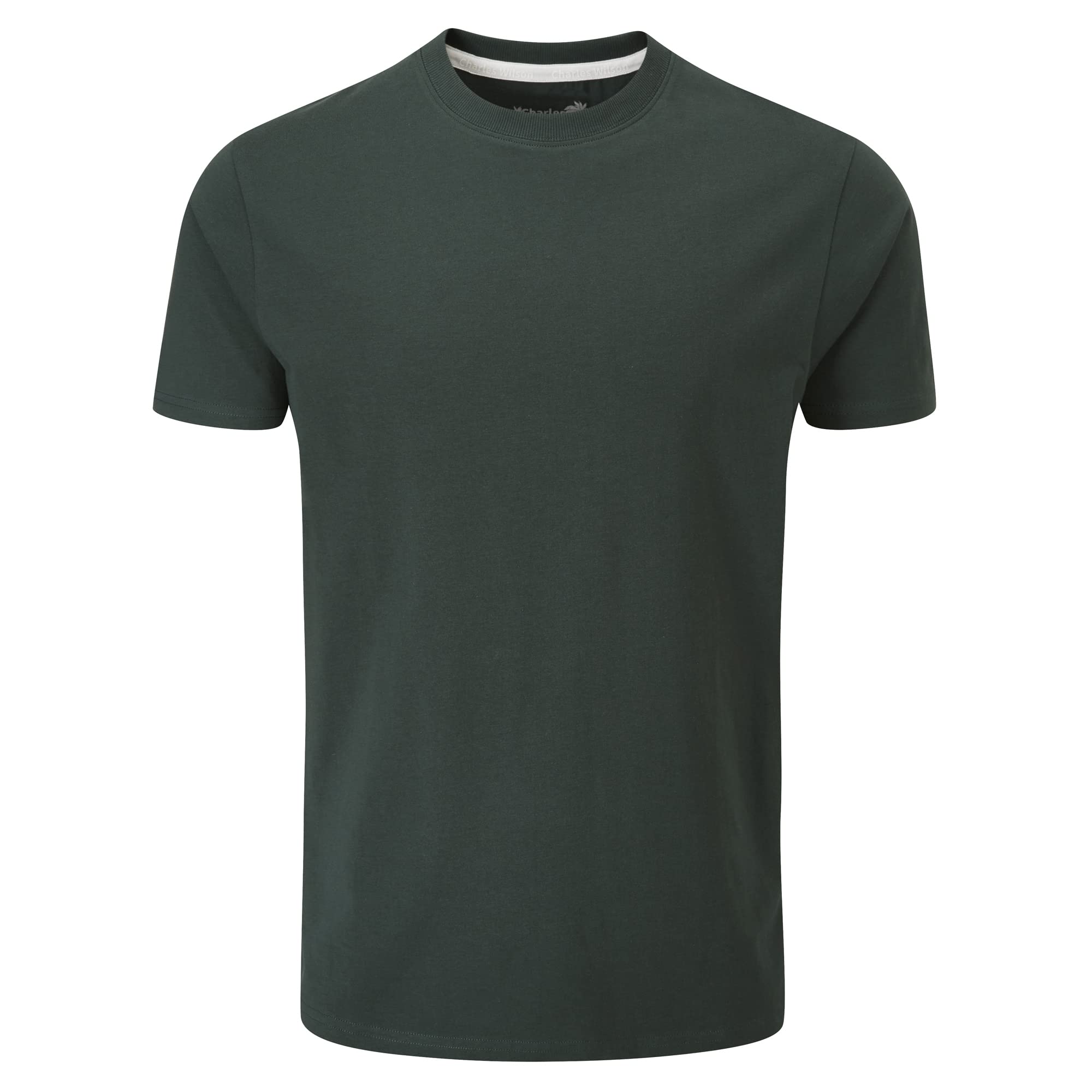 Charles Wilson Men's 5 Pack Midweight Crew Neck T-Shirt (Large, Summer Essentials)