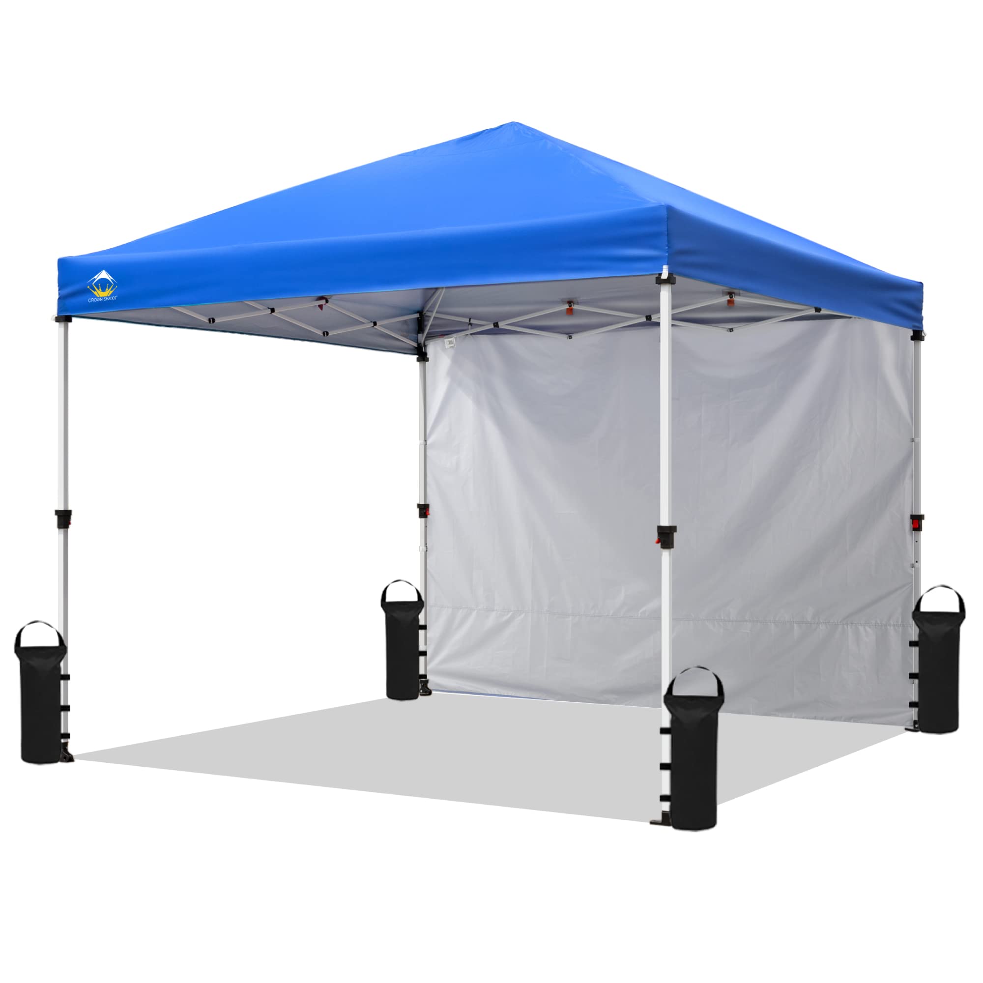 CROWN SHADES Pop Up Canopy Tent 10X10 Commercial Instant Canopy Tent Outdoor (10x10, Blue)