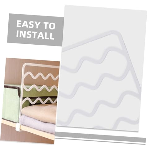 ifundom 10pcs Closet Shelf Dividers Wardrobe Shelf Dividers for Clothes and Bags Adjustable Closet Separator for Closet Organization and Storage