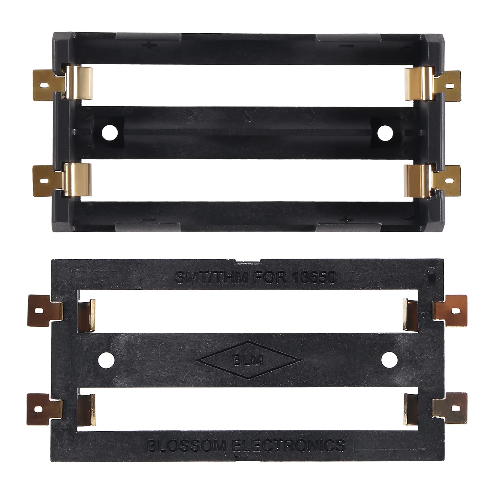 DIANN 2pcs 18650 Battery Clip Holder Box Case 2X 3.7V 18650 Battery Holder with Pin Copper Contacts