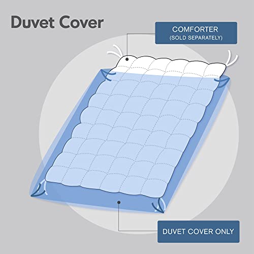 Ink+Ivy Masie Duvet Cover King/Cal King Size - White , Elastic Embroidery Tufted Ruffles Duvet Cover Set β 3 Piece β 100% Cotton Percale Light Weight Bed Comforter Covers