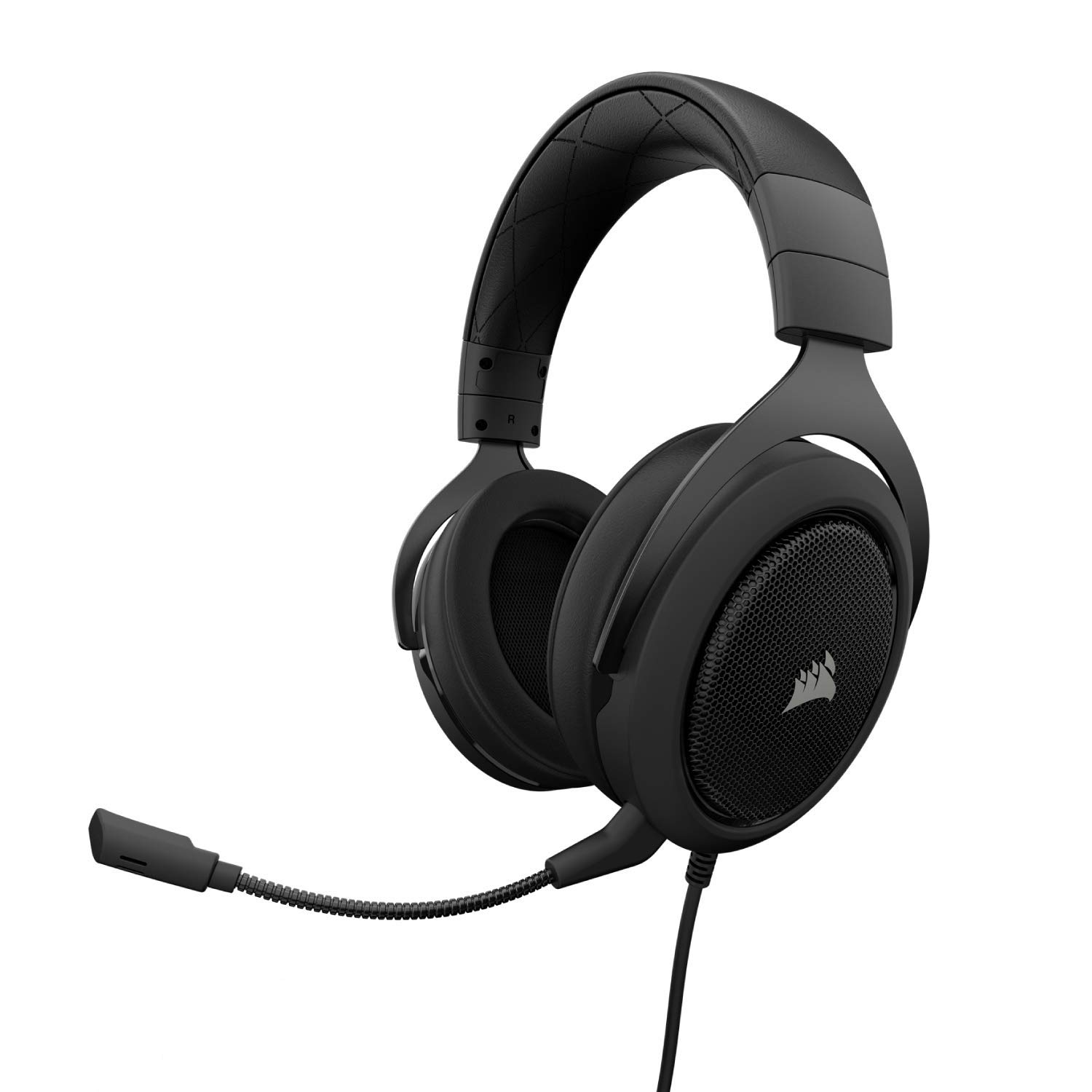 Corsair HS60 β 7.1 Virtual Surround Sound PC Gaming Headset w/USB DAC - Discord Certified Headphones β compatible with Xbox One, PS4, and Nintendo Switch β White, 3.5mm + USB 7.1