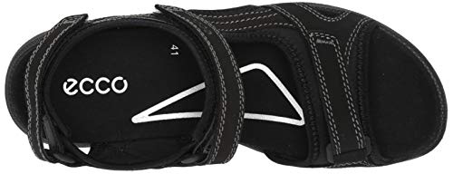 ECCO Women's Onroads 3-Strap Sport Sandal, Black, 7-7. 5