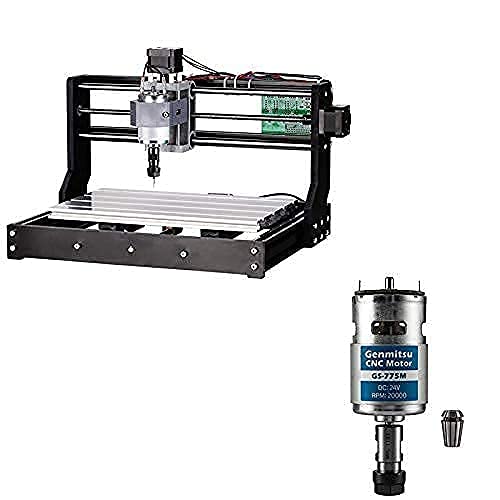 Genmitsu CNC 3018-PRO Router Kit Milling Engraving Machine + GS-775M 20000RPM 775 CNC Spindle Motor with ER11 Collet Set
