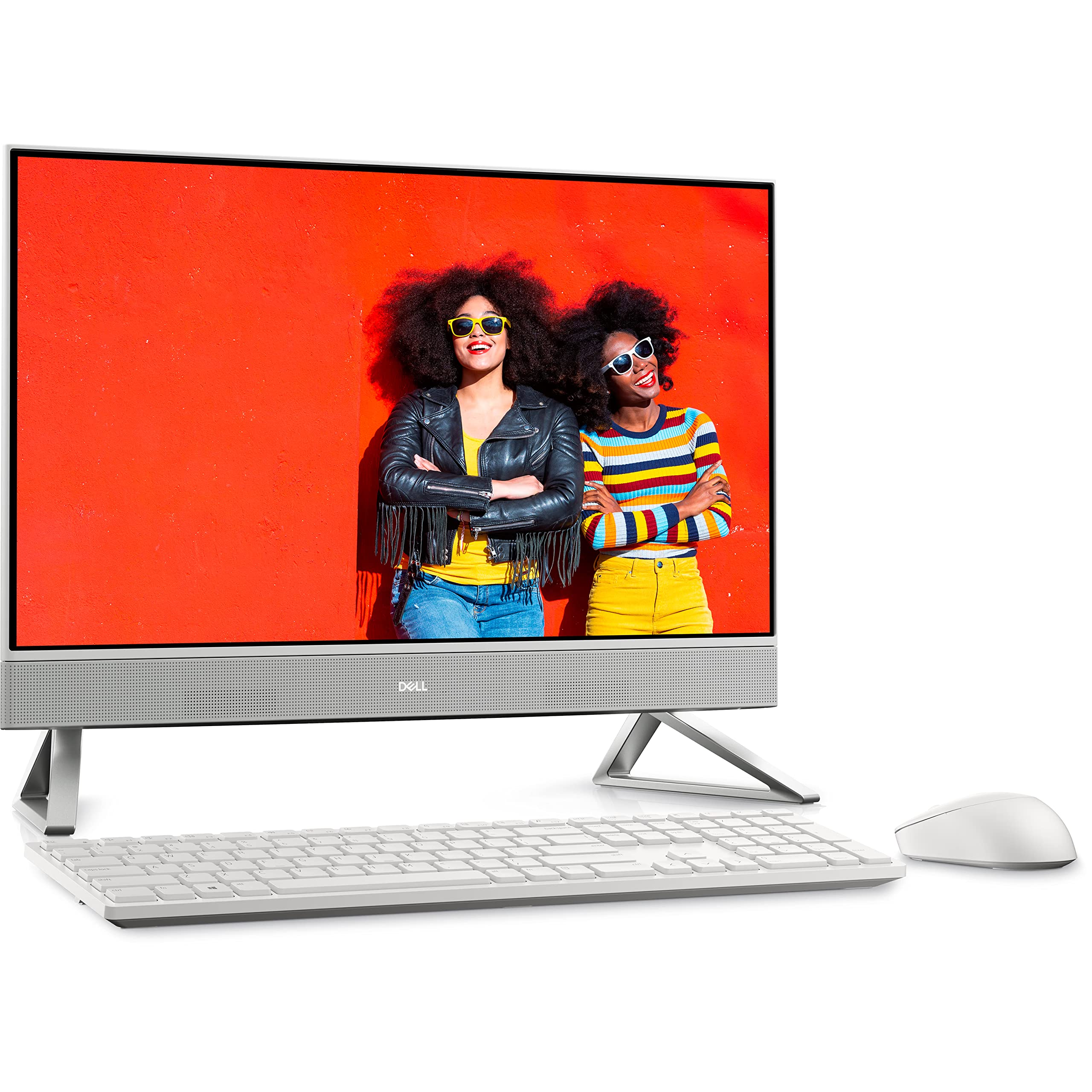Dell Inspiron 24 5410 23.8" Touchscreen FHD Business All-in-One Desktop Computer, 12th Gen Intel 10-Core i5-1235U, 64GB DDR4 RAM, 2TB PCIe SSD + 2TB SSD, WiFi 6, Bluetooth 5.2, White, Windows 11 Pro