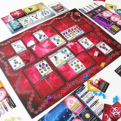 Plague Inc. Board Game (Base Game) | Strategy Board Game for Adults and Teens | Fun Game for Game Night | Ages 14 and up | 1-4 Players | Average Playtime 60-90 Minutes | Made by Ndemic