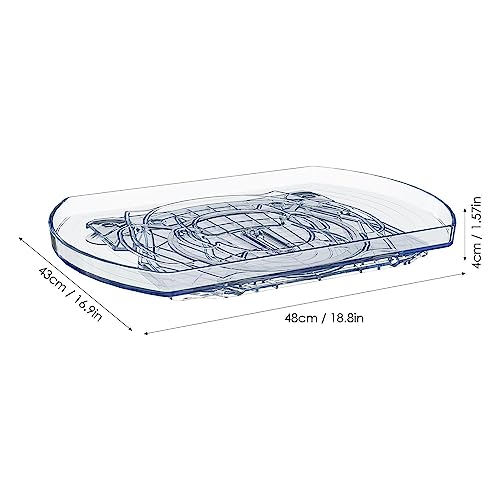Lazy Susans Turntable Organizer, Clear Rectangular Fridge Organizer Storage Rotating Spice Rack Turntable Rack For Cabinet, Table, Pantry, Kitchen, Countertop