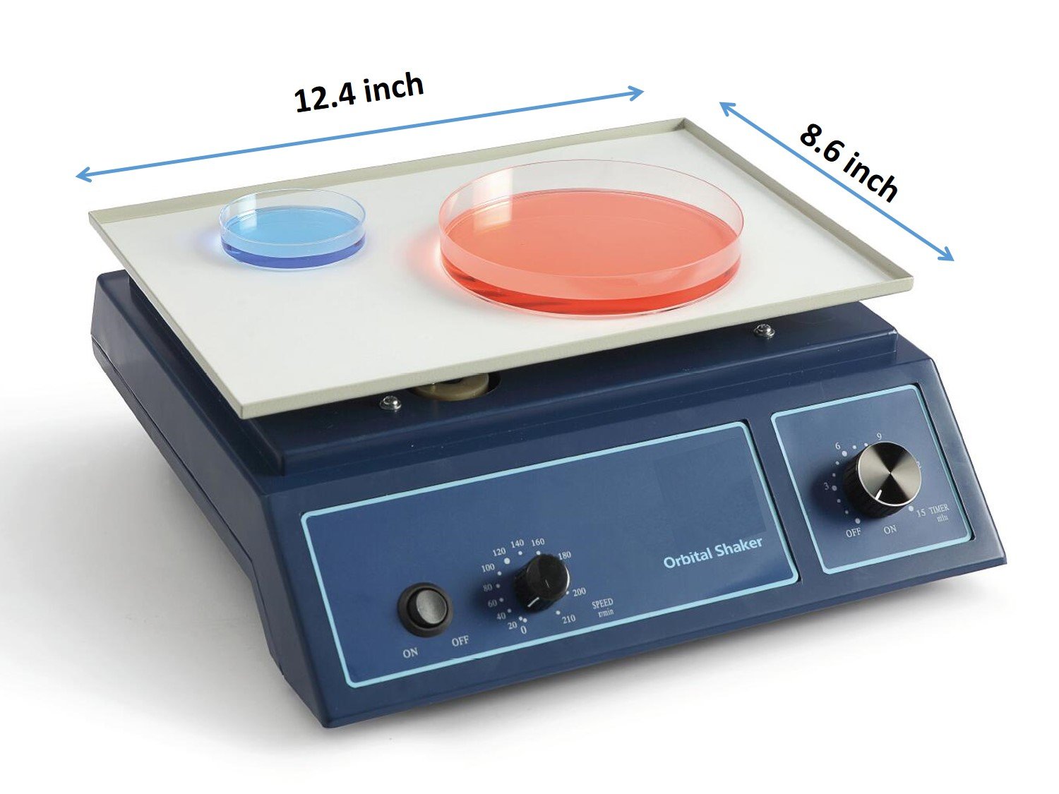 Orbital Shaker, Oscillator with Anti-Slip Pad, Adjustable Speed at 0-210rpm, 110V