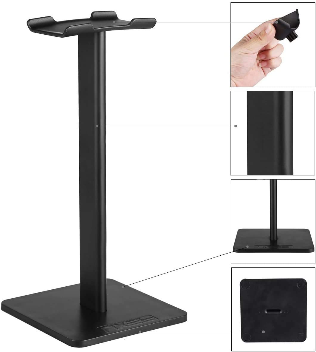 YouCut Headphone Stand, Universal Aluminum Holder Showing Display Hanger for HyperX Cloud II Gaming Headset, Microsoft Xbox One Chat, Turtle Beach Recon, Sony Headset 2.0 and More (White)