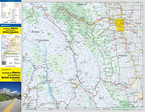 Southwest Alberta and Southeast British Columbia Map | Gem Trek Maps