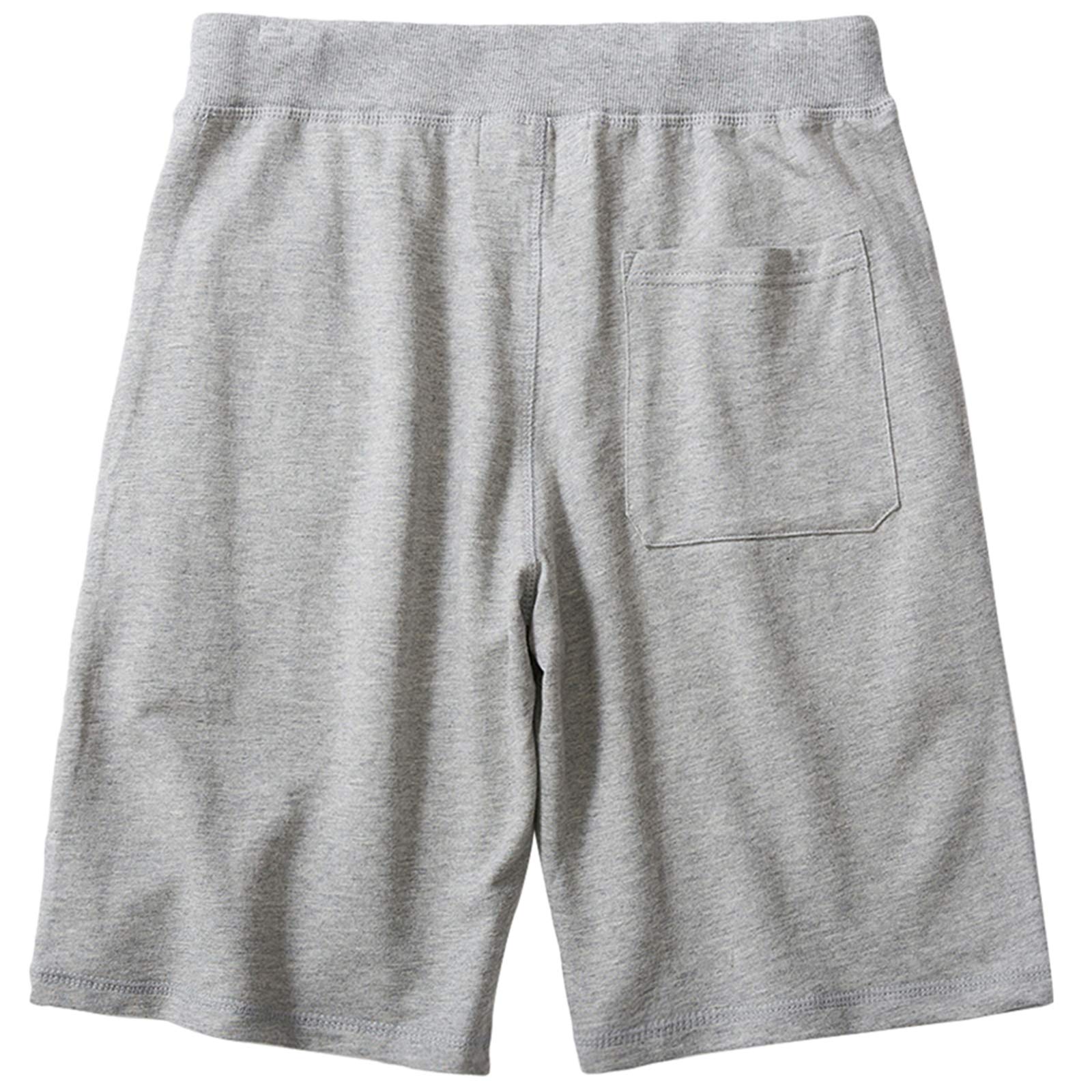 czzstance Mens Shorts Casual Cotton Athletic Shorts Drawstring Workout Running Shorts with Pockets Gray