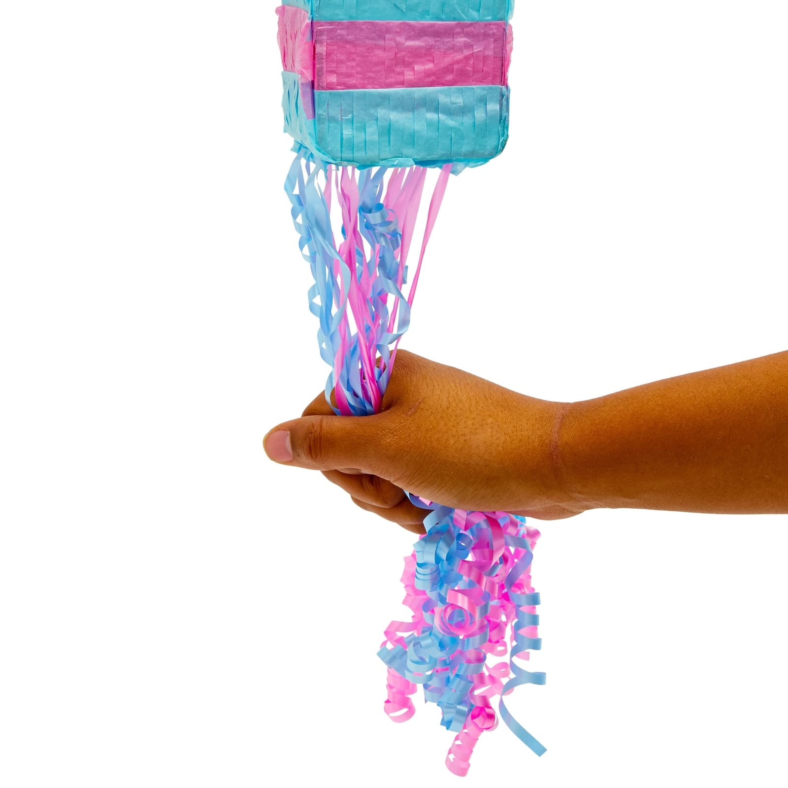 Juvale Pull String Gender Reveal Question Mark Pinata, Boy or Girl Baby Shower Party Supplies (17 x 11 x 3 In)