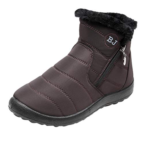 FASDNENDYS Botas Boots Ankle Shoes Warm Women's Short Winter Snow Nylon Cotton Slip in Winter Boots for Women