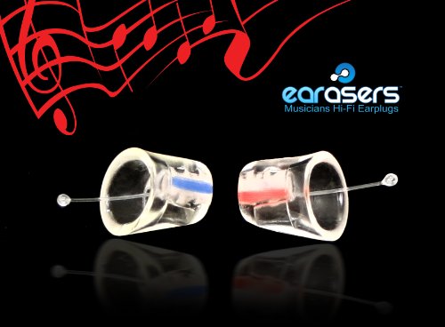 Earasers Noise Cancelling Earplugs - Reusable Noise Reduction Musicians Earplugs for Concerts, Djs – 19dB Peak Reduction