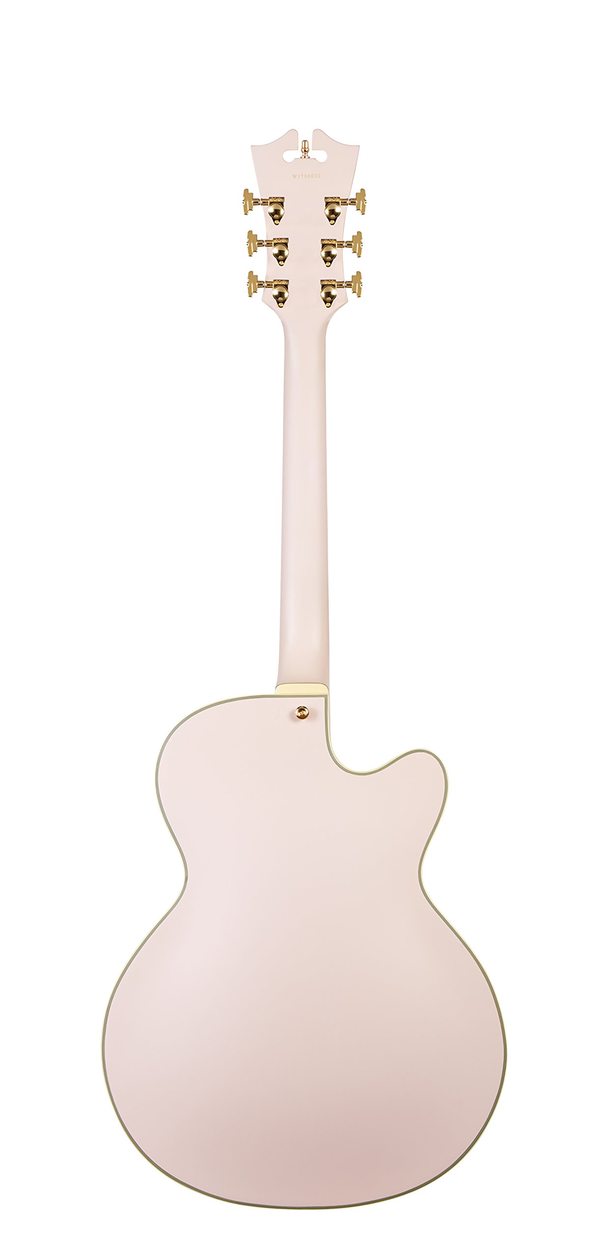 D'Angelico Deluxe 175 Lefty Electric Guitar - Matte Rose Pink