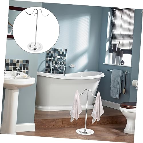 Luxshiny Stainless Steel Kitchen Towel Rack Silver Tote Bag Display Rack Counter Towel Holder for Bathroom Bathroom Towel Stand