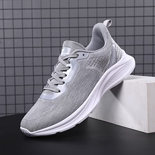 FASDNENDYS Couple Models Men's Spring and Autumn New Korean Version Breathable Lightweight Mens Sneaker Shoes Size 10 New Grey