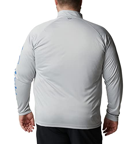 Columbia Men's PFG Terminal Tackle 1/4 Sleeve Zip Tee, Breathable, UV Sun Protection