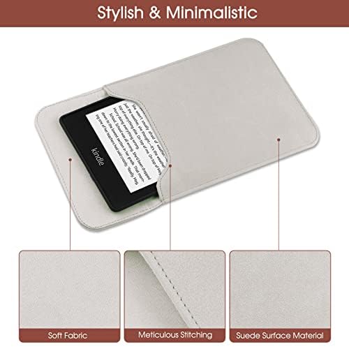 LIUDENWIN Sleeve Case for 6.8" E-Reader Compatible Paperwhite 11th 2021/Paperwhite Signature Edition 2021 Sleeve Bag Pouch Case Cover for 6-6.8'' Kobo/Tolino/Pocketbook 6-inch ebook Reader,Silver