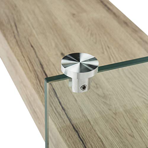 Safavieh Home Kayley Natural and Glass Coffee Table