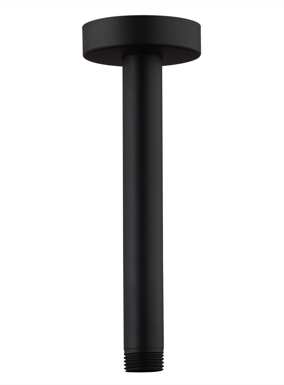 Enoughmen Ceiling Mount Shower Arm with Flange for Rain Shower Head,Stainless Steel Straight Arm for Fixed Shower Head,3 Inch Matte Black
