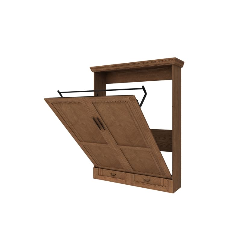 RoomAndLoft Imperial Queen Solid Wood Murphy Wall Bed in Brown