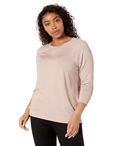 Daily Ritual Women's Supersoft Terry Relaxed-Fit Long-Sleeve Raglan Sweatshirt, Rose, Small