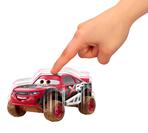 Mattel Disney Cars Toys XRS Mud Racing Racing T. G. Castlenut Vehicle 155 Scale Die-Casts, Real Suspensions, Off-Road, Dirt-Splashed Design, All-Terrain Wheels, Ages 3 and up​