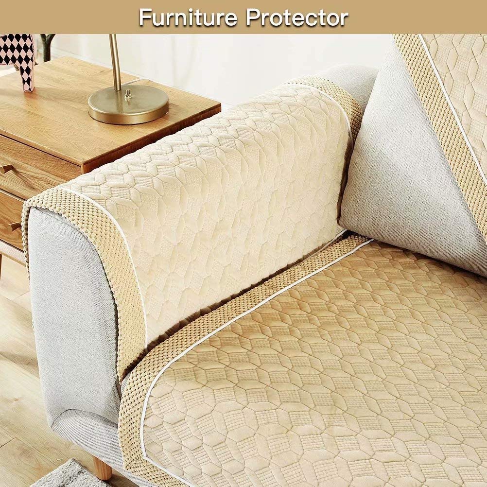 Deep Dream Sofa Cover, Sectional Couch Covers, Couch Covers for 3 Cushion Couch, Couch Cover for Dogs, Geometrical Jacquard Fabric Sofa Cover (Large, 71" x 118", Pink 4)