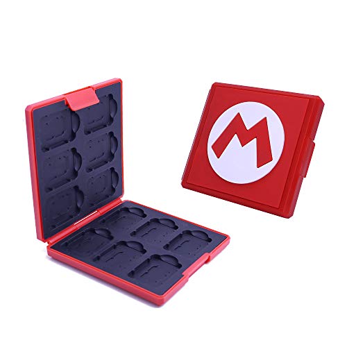Dainslef 12 in 1 Game Card Storage Case Box for Nintendo Switch Mario Nintendo Switch Game Storage Switch Game Case Switch Game Holder Mario Switch Game Case…