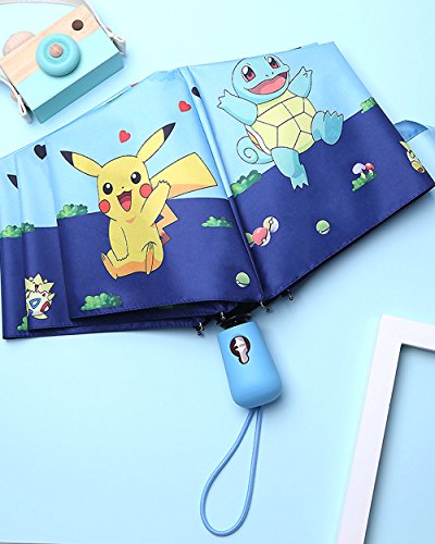 Rosavida Kids Folding Umbrella- Automatic Open- Cartoon- UV Protection- Travel Umbrella Compact Windproof for Girls Boys Women #1