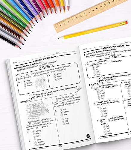 Spectrum Test Prep Grade 2 Workbook, Ages 7-8, Reading Comprehension, Language Arts & Math Workbook, Grammar, Vocabulary, Addition, Subtraction, Writing Practice Tests, 2nd Grade Test Prep Workbook