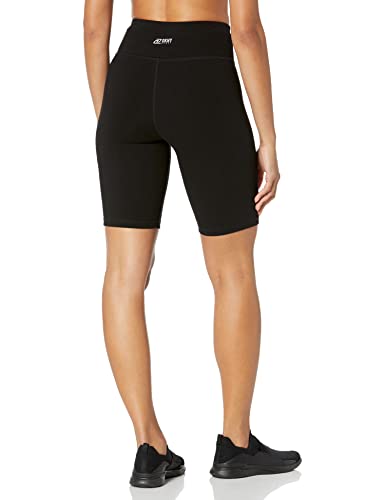DKNY Women's Sport High Waist Logo Bike Short, BLK Multi, X-Large