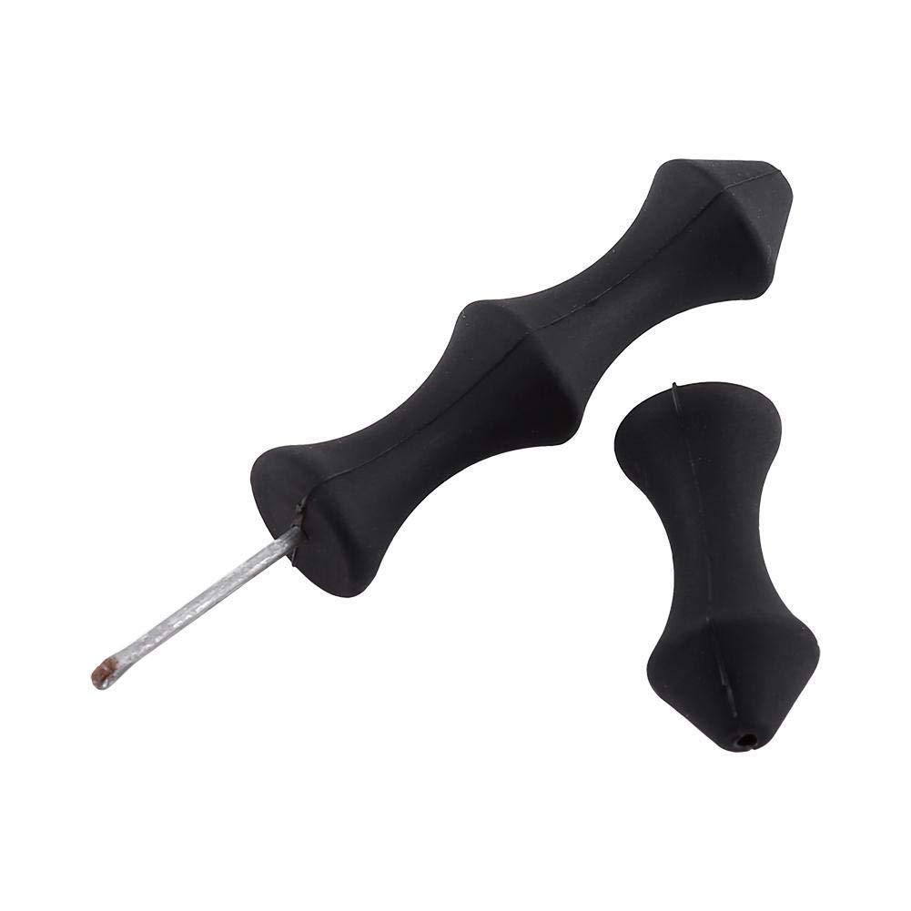 Dioche Bowstring Finger Saver, Archery Silicone Finger Guard Quickshot Guard Recurve Bow Shooting Hunting Protective Tools (2pcs)(Black)