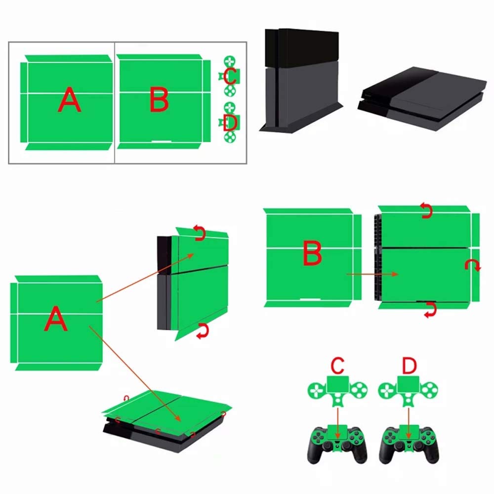 ZEXIN Camouflage for PS4 Controller Skin Vinyl Sticker Decal Cover Decal Console Sticker Gamepad Stickers Consoles Skin Wrap Vinyl Dticker(5)