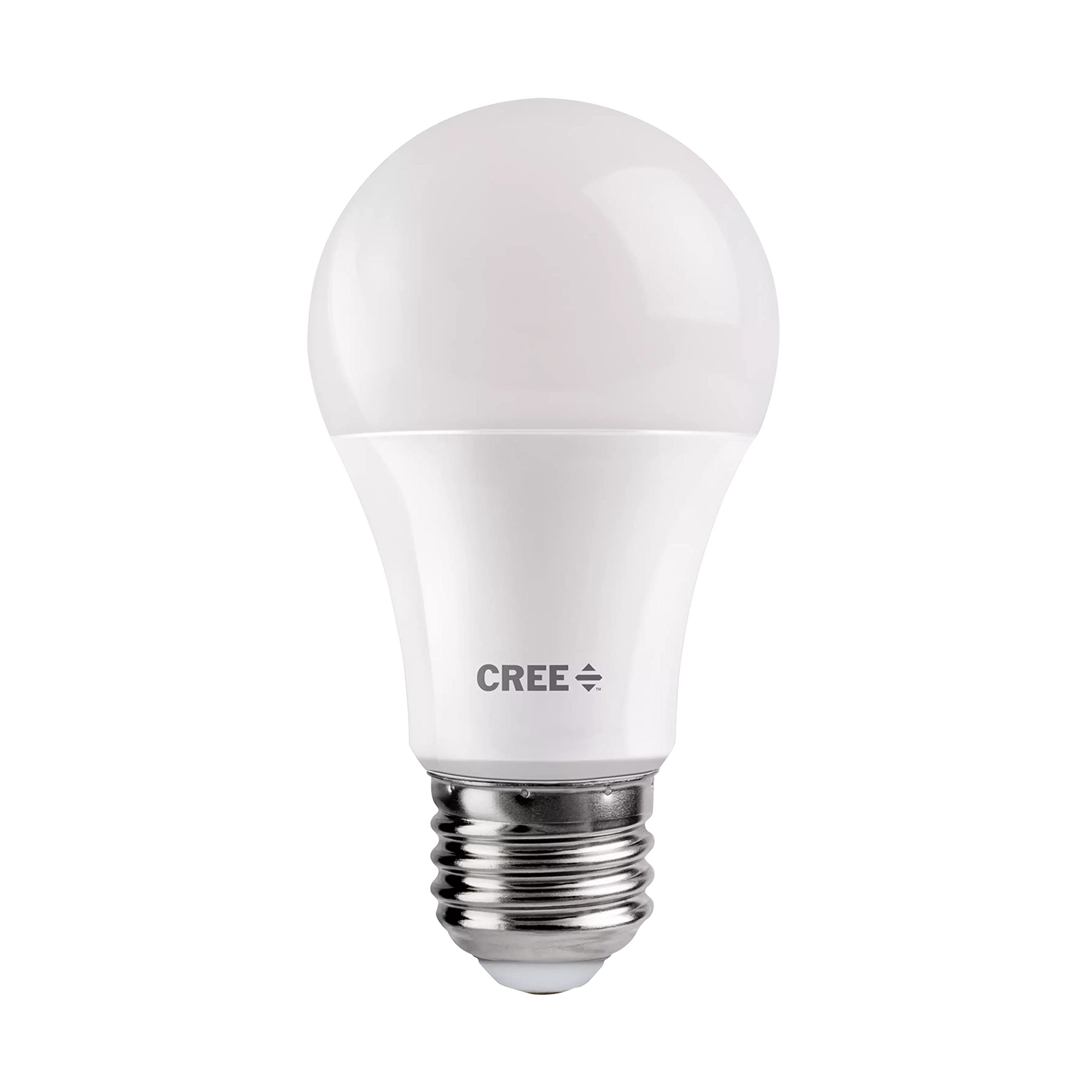 Cree Lighting Basic Series A19 Bulb, 2700K Dimmable LED Bulb, 60W + 800 Lumens, Soft White, 4 Pack, (A19-60W-B2-27K-E26-U4)