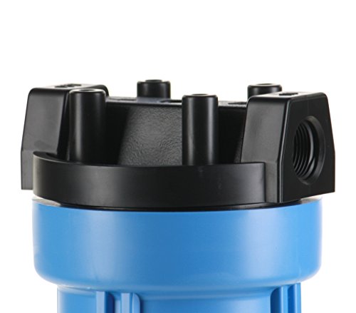 Hydronix HF5-20BLBK34 Water Filter Housing 20" RO, Whole House, Hydroponics - 3/4" Ports, Blue Body
