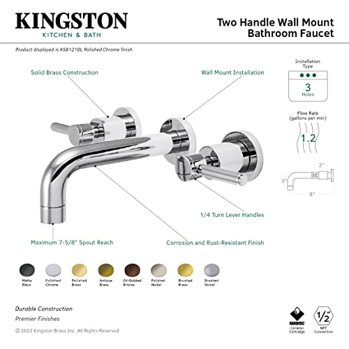 Kingston Brass KS8126DL Concord Bathroom Faucet, Polished Nickel