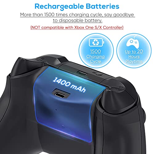 Cooling Fan Stand for Xbox Series S with 1400mAh Rechargeable Battery Pack and Upgrade Charging Station with 1400mAh Rechargeable Battery for Xbox Series X/S Controllers