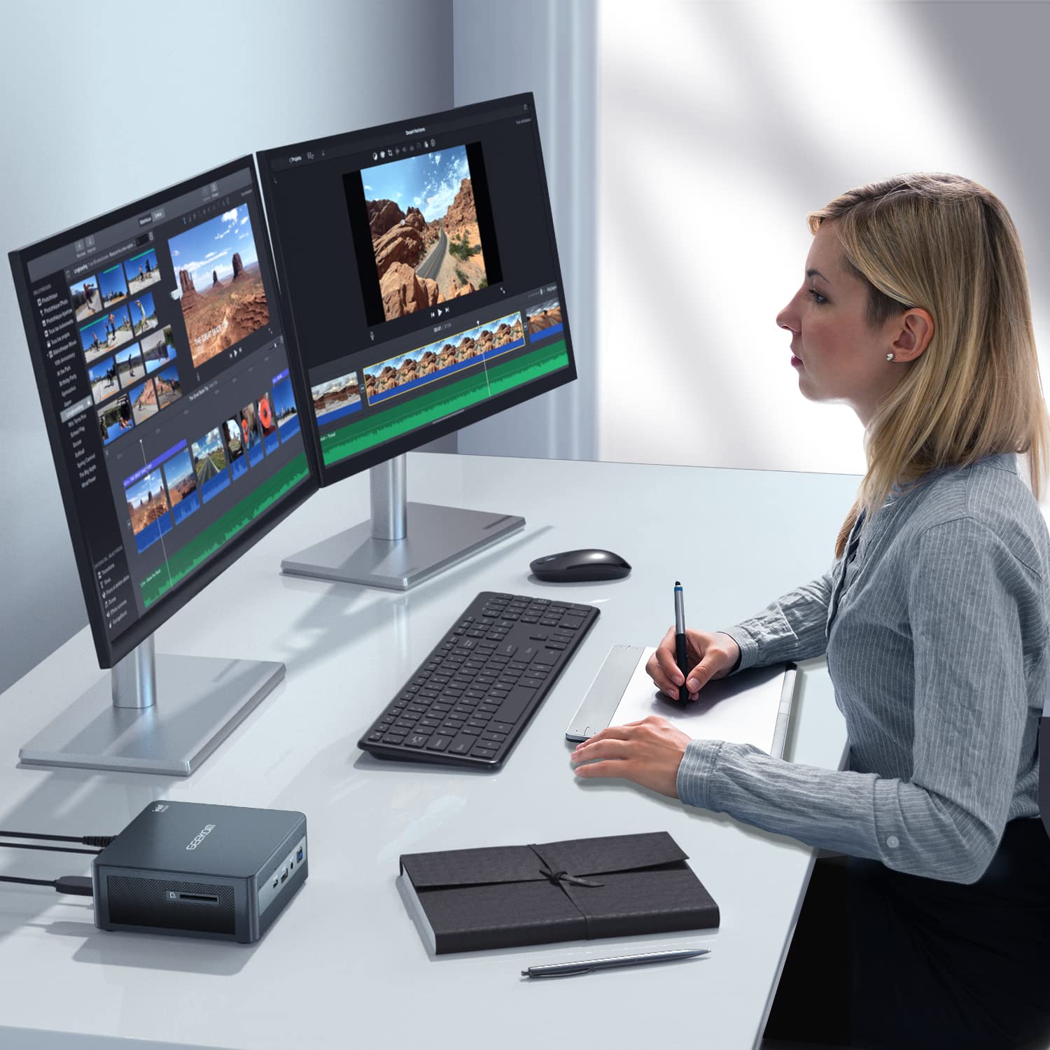 GEEKOM Mini Desktop Computer, Mini PC with i5-1155G7(Up to 4.5 GHz), 16GB Dual DDR4 512G SSD Windows 11 Pro Small Computer