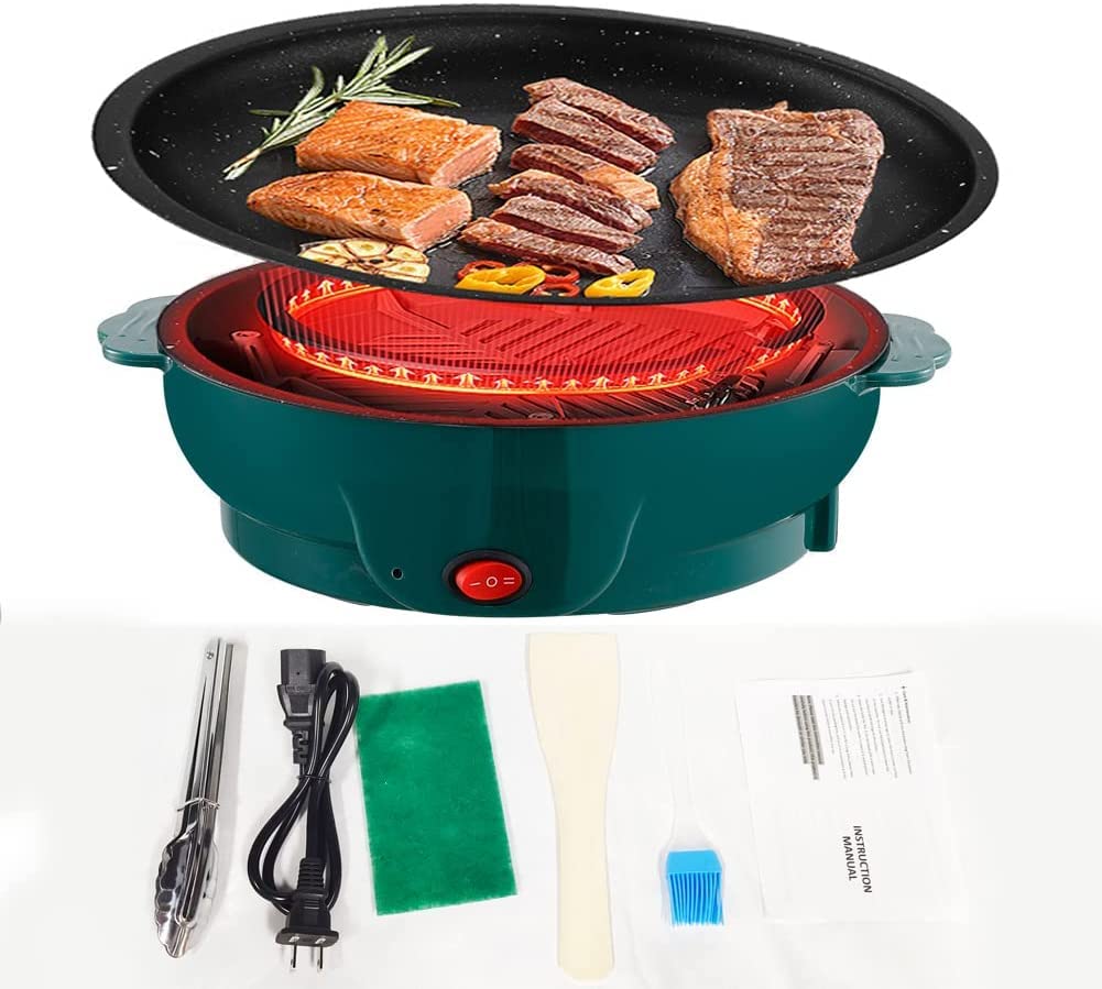 Electric Griddles, Versatile Electric Grills 110V Large-Capacity Electric Frying Pan 3-In-1 Pot Electric Bakeware for 2-4 People Electric Skillets