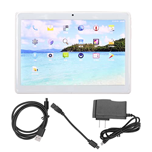 Dual Camera Tablet, Front 2MP Rear 5MP Tablet Silver Metal CNC Production for Photography (US Plug)