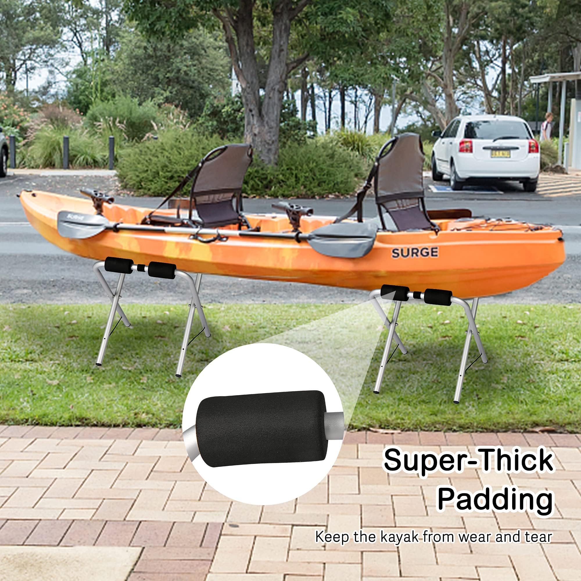 DC DICLASSE Kayak Storage Rack, Aluminum Freestanding Kayak Stand with 165 LBS Capacity, Foldable Portable Kayak Paddle Holder for Indoor and Outdoor