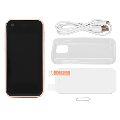Mini 3G Mobile Phone, 2.5 inches Pocket Cellphone, 1GB RAM and 8GB ROM, Memory Card Expansion, 1580mAh Battery, Unlocked Smartphone for Students, Palm Size(Sakura Pink)